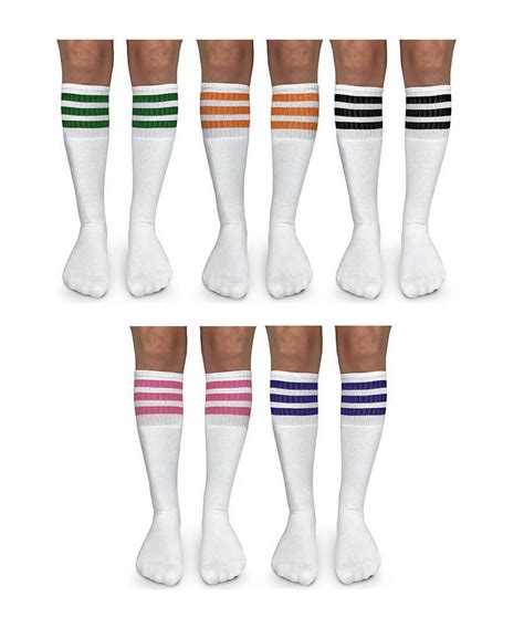 Jefferies Socks Girls Rainbow Striped Knee High Socks 3 Pair Pack