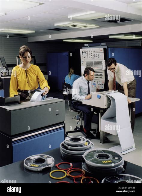 Office Computer Electronic Data Processing At Ibm Hamburg Germany 1969 Additional Rights