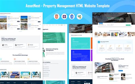 Modello di sito Web HTML per la gestione della proprietà