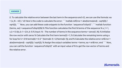 Solved Consider The Sequence Defined By X The Sequence Converges On As N Increases Code
