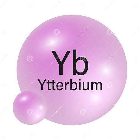Ytterbium Element Icon Pink Gradient Sphere Atomic Symbol Yb Vector