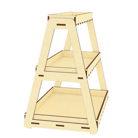 A Shaped 3 Tier Display Stand Glowforge Shop