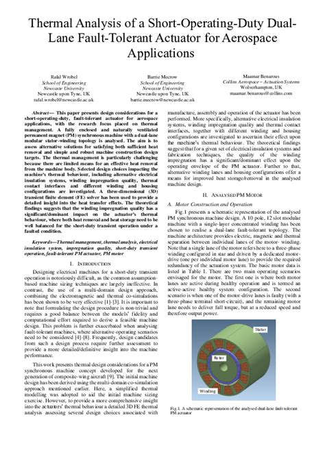 Pdf Thermal Analysis Of A Short Operating Duty Dual Lane Fault