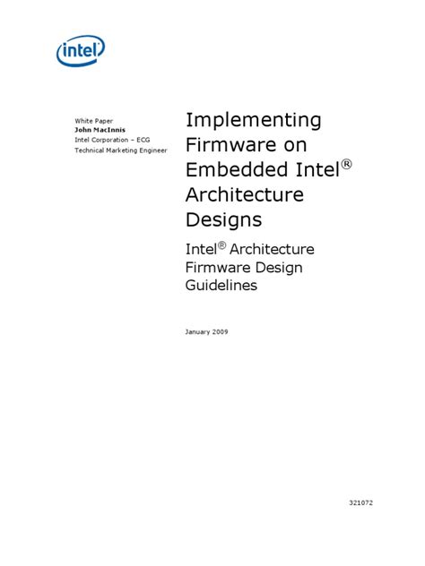 Pdf Implementing Firmware On Embedded Intel Dokumentips