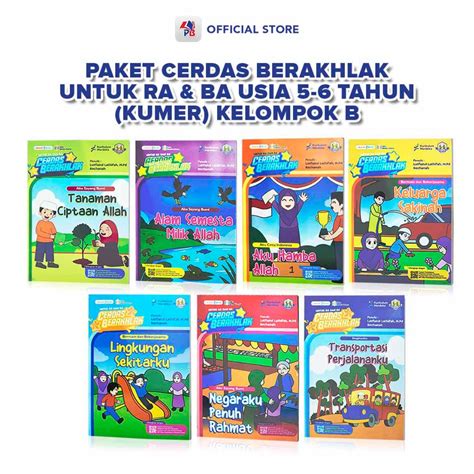 Jual Buku Paket Cerdas Berakhlak Untuk RA BA Usia 5 6 Tahun