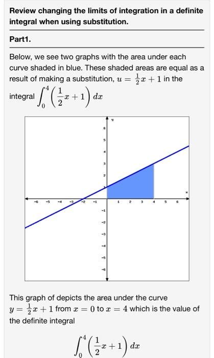 Solved Review Changing The Limits Of Integration In A Chegg Com