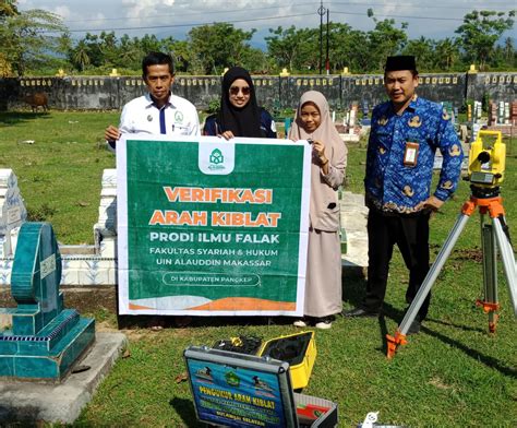 Gunakan Theodolit Mahasiswa Falak Uin Alauddin Verifikasi Kiblat Makam