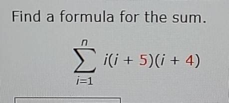 Solved Find A Formula For The Sum I Ni I I Chegg