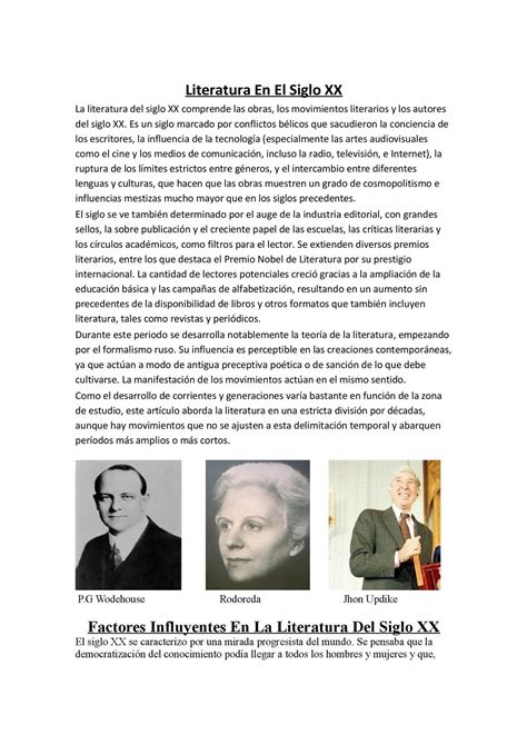 Calaméo Literatura del siglo XX