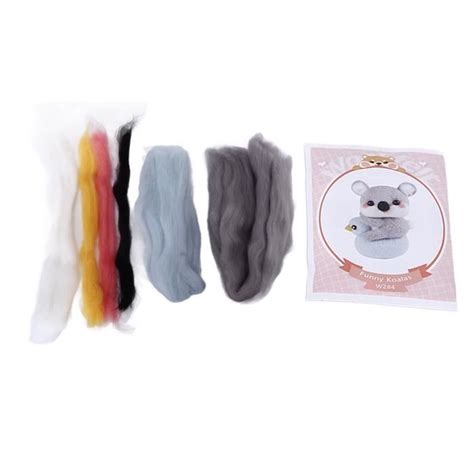 Kit de feutrage à l aiguille en laine naturelle de qualité supérieure