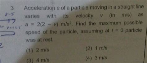 Acceleration A Of A Particle Moving In A Studyx