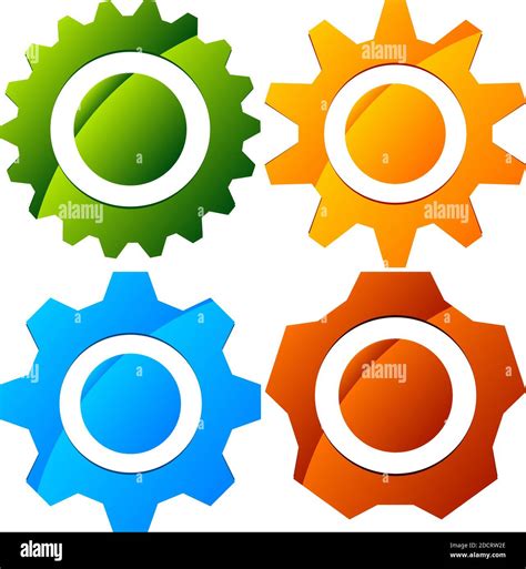 Gear Cogwheel Gearwheel Icon Symbol And Logo Setup Customization Technical Concept Vector