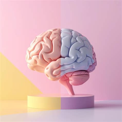 Premium Photo Colorful Brain 3d Brainstorming Creative Thinking Sign