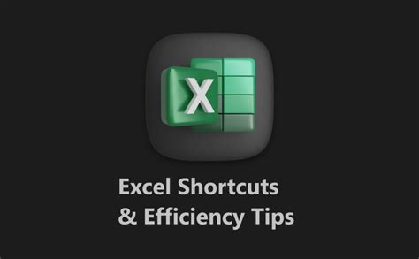 excel shortcuts and efficiency tips