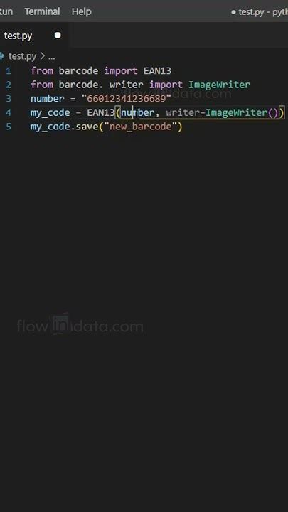 How To Generate Barcode Using Python Shorts Youtube