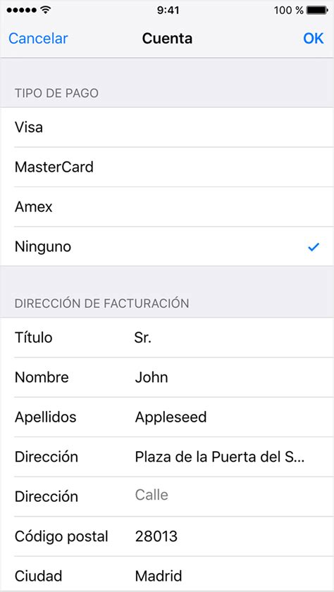 Cómo cambiar o eliminar la información de pago de tu ID de Apple