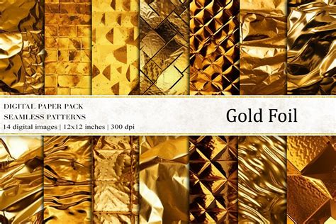 Gold Foil Digital Papers Graphic By Bonadesigns · Creative Fabrica