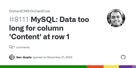 Mysql Data Too Long For Column Content At Row 1 · Issue 8111 · Orchardcmsorchardcore · Github