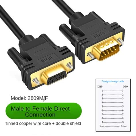 Db9 Rs232 Serial Cable Male Female Straigh Dte Dce