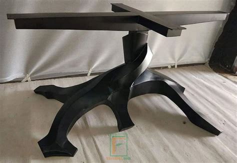 Jual Kaki Meja Makan Stainless Emas 4 Segitiga Silang V Pita