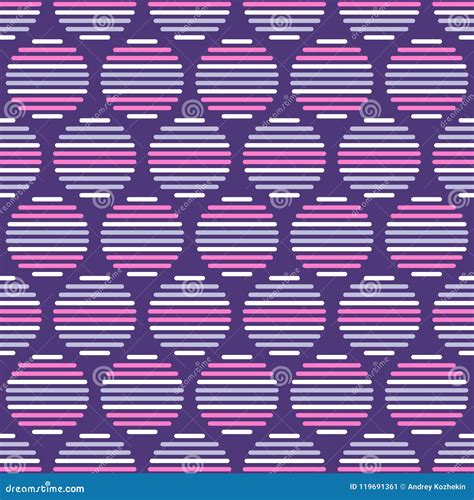 Abstract Seamless Pattern Of Striped Circles Stock Vector Illustration Of Card Line 119691361