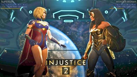 Injustice 2 Supergirl Vs Wonder Woman Youtube