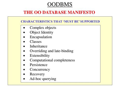 PPT Object And Object Relational Database Systems Part Two CSS263