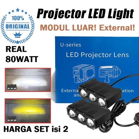 Jual U Series Lampu Tembak Laser Led Mini Projie Projector Mata Lensa Titik W Watt