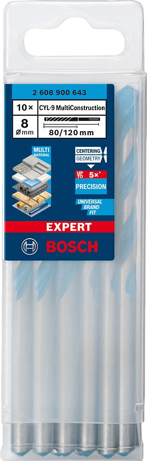 Свредло EXPERT CYL 9 MultiConstruction 8 x 80 x 120 mm 10 бр