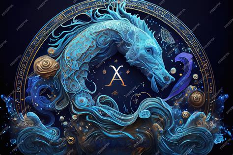 Premium Photo Symbol Of The Zodiac Sign Aquarius Generative Ai