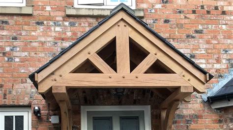 The Fabulous 2 Bracket Oak Canopy Finishes Off The Front Of This Home