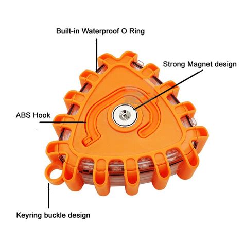Traffic Safety Warning Light Orange Strong Magneti Vicedeal