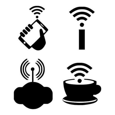 Symbole Dicône Wifi Icône De Signal Wireles Illustration Vectorielle