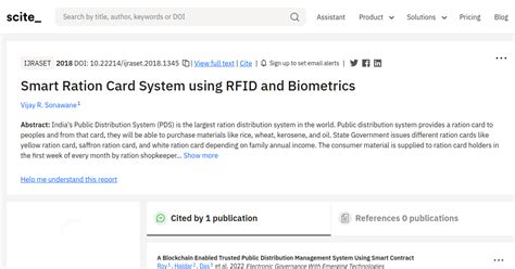 smart ration card system using rfid and biometrics