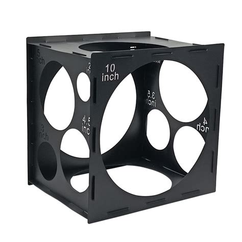 Buy Worown 11 Holes Collapsible Black Plastic Balloon Sizer Box Balloon Sizer Cube Balloon