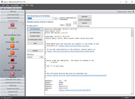 Whois Tool In NetScanTools Pro