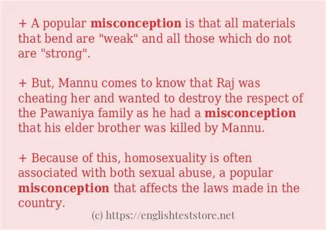 In Sentence Examples Of Misconception Englishteststore Blog