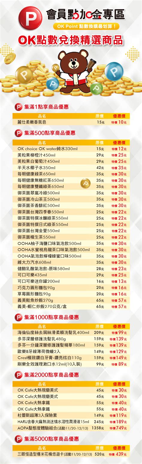 Ok便利超商》會員點加金專區~【20231213止】》台灣優惠券大全》省錢大作戰》