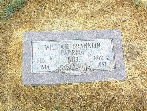 William Franklin Bill” Parrett 1914 1987 Find A Grave Memorial