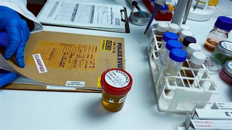Police Scientist Seeks File And Urine Analysis Of Murder Suspect Stock