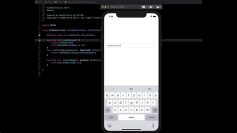 How To Dismisshide The Keyboard In Swift 2020 Easiest Way Youtube