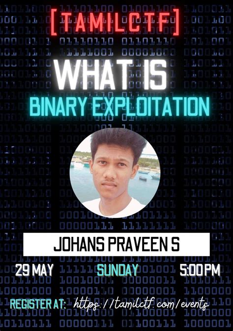 Tamil Ctf On Twitter The Session Will Focus On Basic Binary