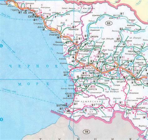 Географическая карта грузии на русском языке