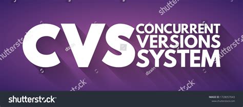Cvs Concurrent Versions System Acronym Technology Stock Vector Royalty Free 1728057043