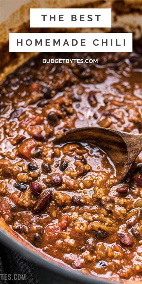 The Best Homemade Chili Artofit