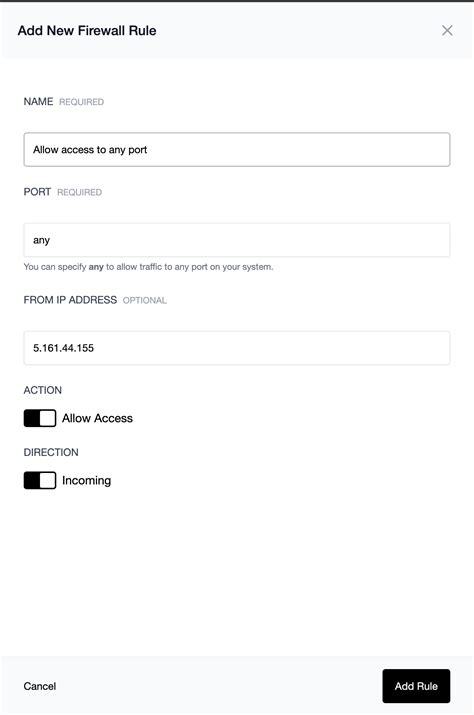 Firewall Allow Any Port Server Provisioning And Management Cleavr
