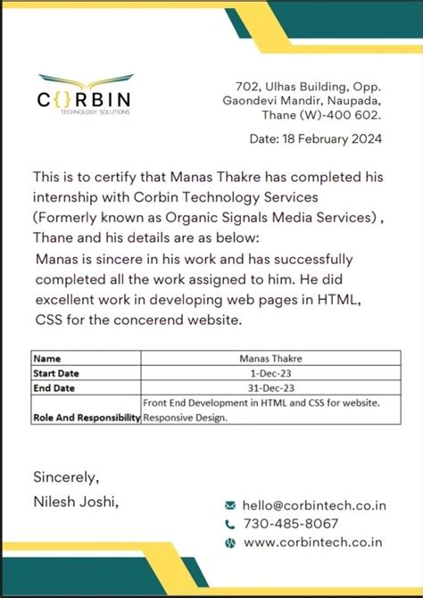 Frontenddeveloper Responsivedesign Internshipexperience