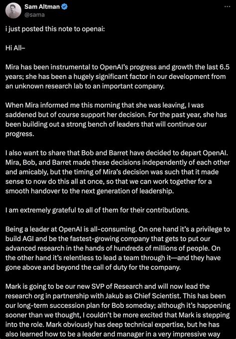 Openai Cto And Chief Researcher Officer Have Left