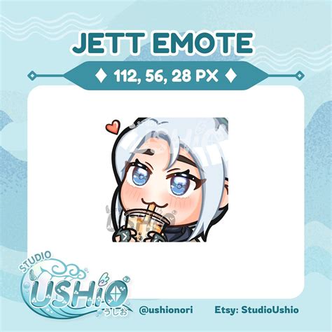 Valorant Jett Boba Emote Jett Bubble Tea Emote Cute Jett Hydrate Emote Valorant Emote For Twitch