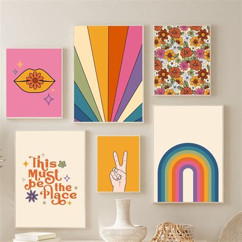 70s Retro Gallery Wall Set Printable Wall Art Trendy Wall Art Retro